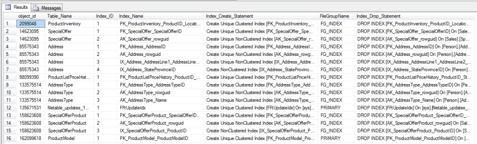 Generate Script To drop and Recreate all index in Database | Sql Server